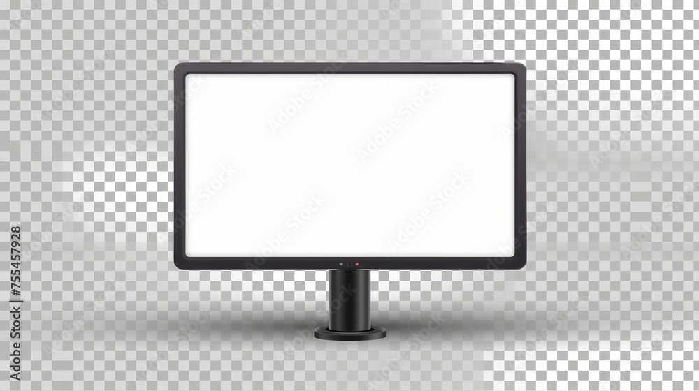 An LCD display for outdoor advertising is isolated on a transparent ...