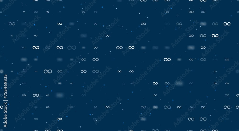 Template animation of evenly spaced infinity symbols of different sizes ...