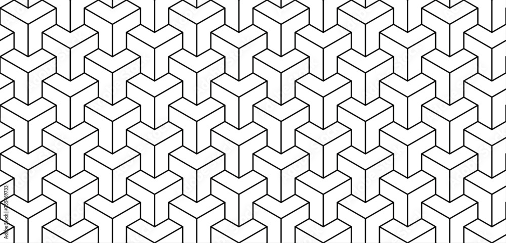 Isometric hexagon mosaic design. Floor, backsplash, and wall pavement ...