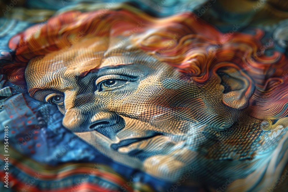 The Enigmatic Female Figure on MKU Geopolitics Stock Illustration ...