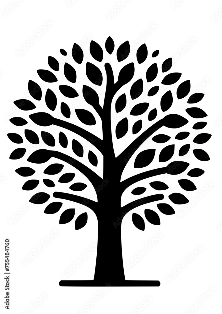 Tree vector, Tree Svg, Tree Clipart, Tree silhouette, Tree monogram ...