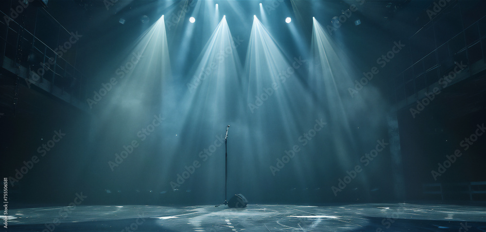 spotlight on stage with spotlight Stock Photo | Adobe Stock