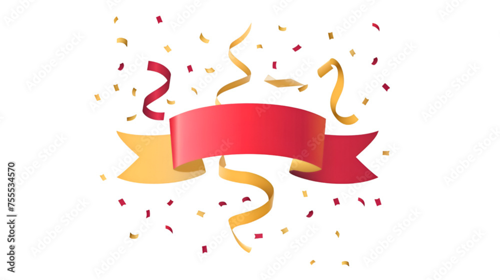 Money back guarantee red ribbon banner isolated on a transparent ...