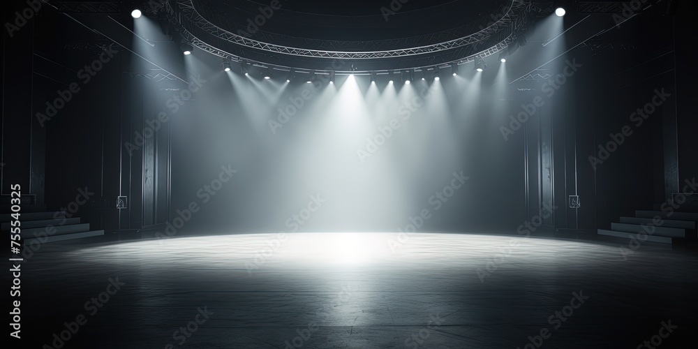Artistic performances stage light background with spotlight illuminated ...