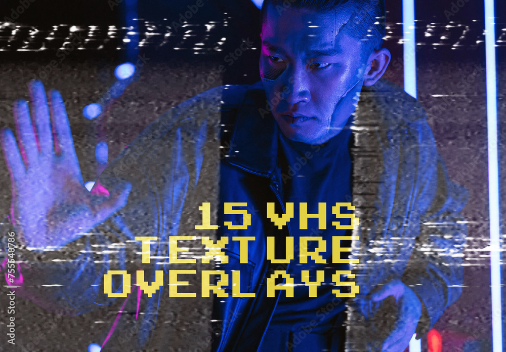 15 CRT Glitch Texture VHS Noise Overlay Stock Template | Adobe Stock