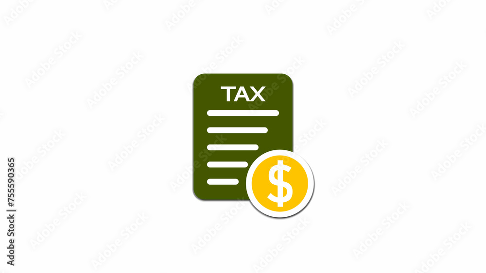 Animated tax payment Icon data analytics tax, financial documents ...