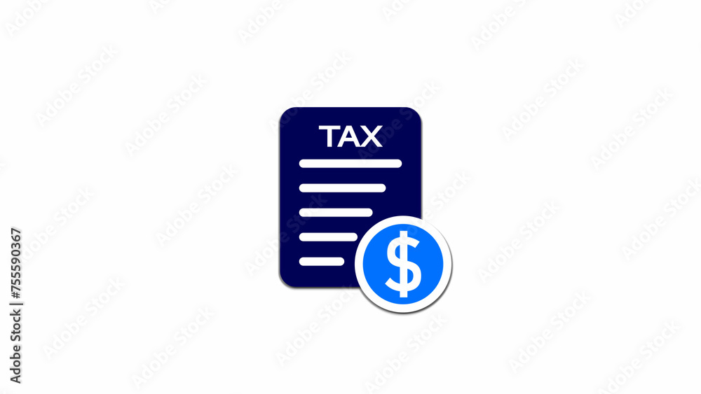 Animated tax payment Icon data analytics tax, financial documents ...