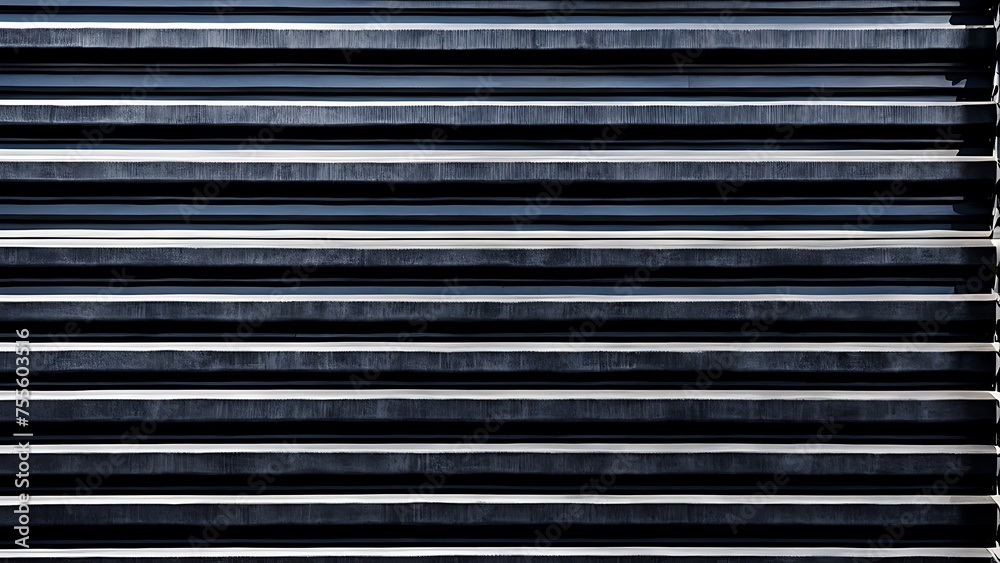 Modern architectural detail featuring rhythmic patterns of black and ...