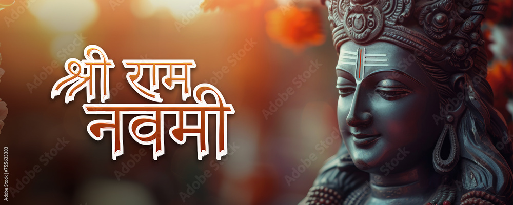 Shri Ram Navami (Lord Rama Birthday) Social Media Banner with ...