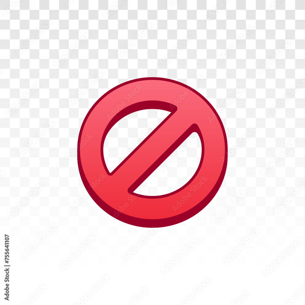 Prohibition Sign. Not approved symbol. Prohibition icon. Forbidden sign ...