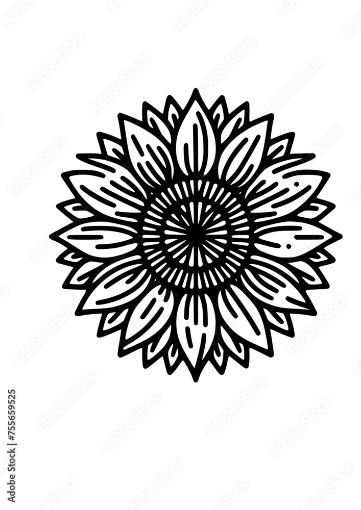 Sunflower Clipart, Flower Svg, Sunflower Cut file for Cricut, Sunflower ...
