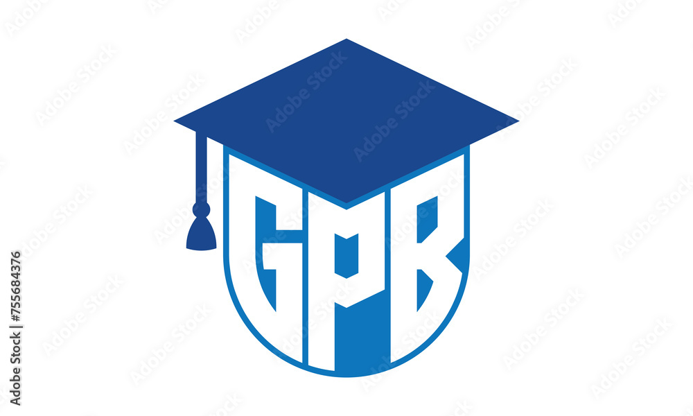 GPB initial letter academic logo design vector template. school college ...