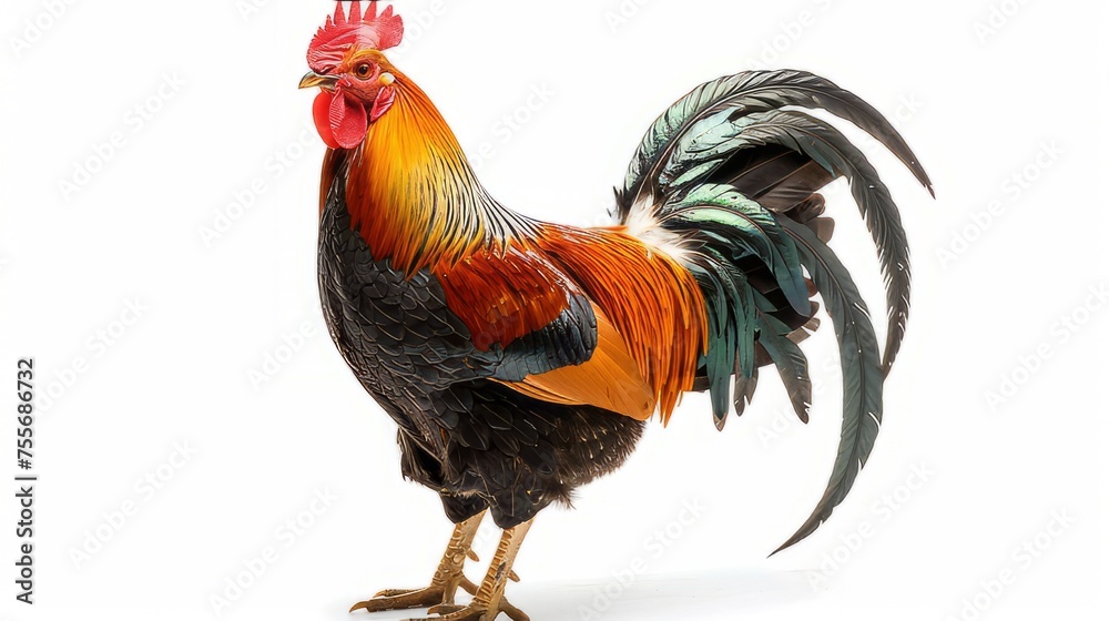 A big strong rooster, a fighting rooster, not a broiler. A real rooster ...