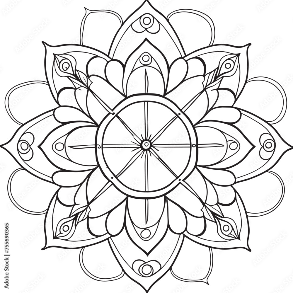 zen mandala ornated with large, medium and small henna inspired ... zen mandala ornated with large, medium and small henna inspired ...
