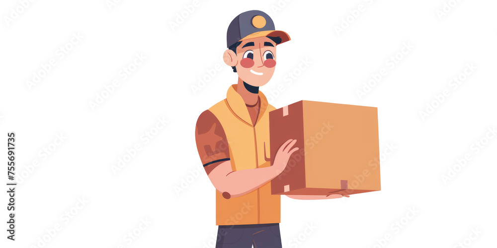 feeling of reliability and security by imagining a courier carrying a ...