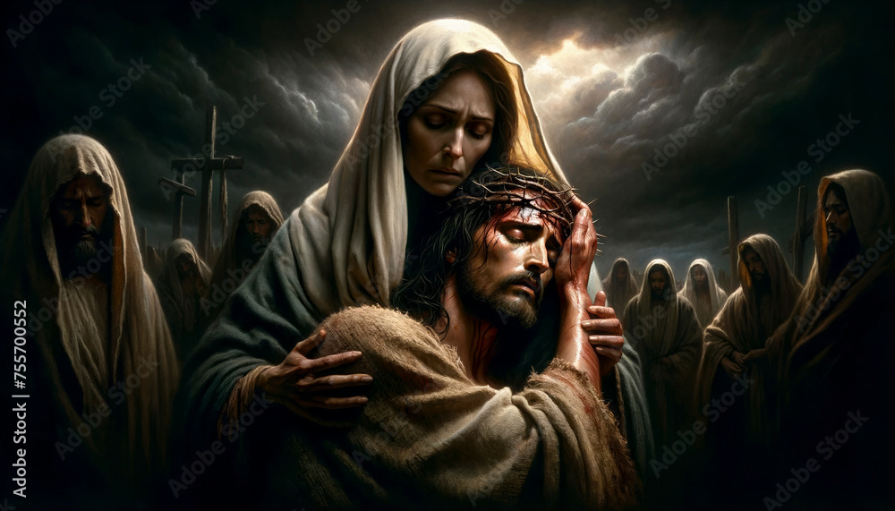 A Sacred Moment on the Way of the Cross: Mary and Jesus Christ Share a ...
