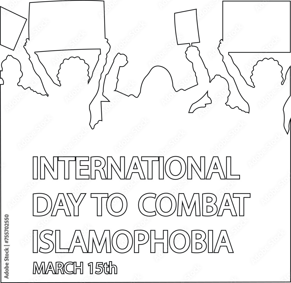 PrinInternational day to combat Islamophobia. Stop islamophobia banner ...