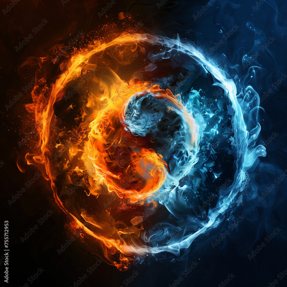 Background image with a Yin Yang inspired symbol using the contrasting ...