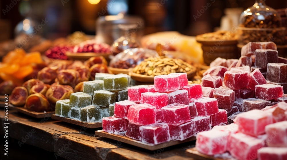 Lokum or Turkish delight, a diverse, flavorful sweet confection made ...