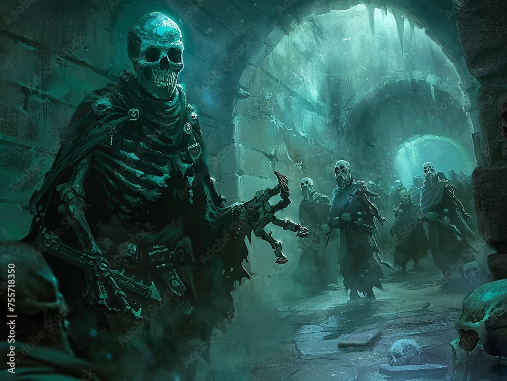 hyper realistic of Within the confines of the virtual dungeon the ...