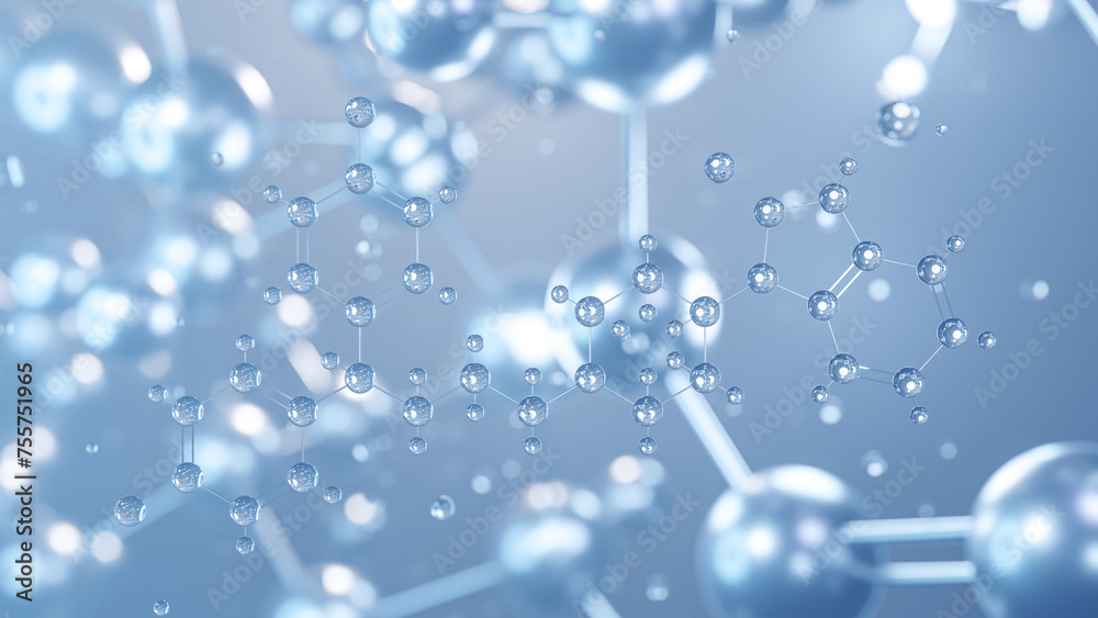 pimozide molecular structure 3d, flat model, antipsychotic drug ...