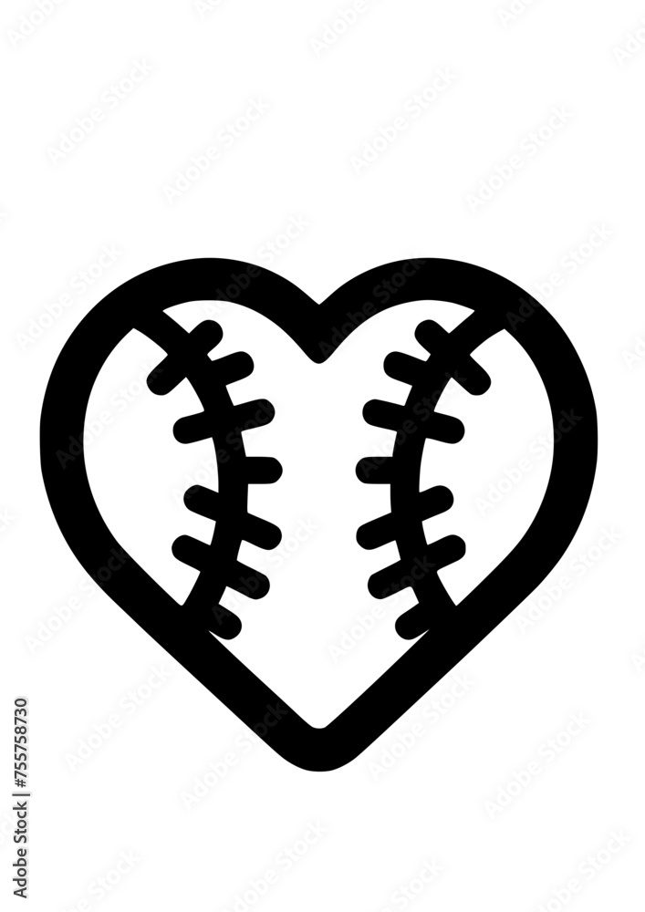Baseball Svg, Baseball heart Svg, Baseball Clipart, Baseball Cricut ...