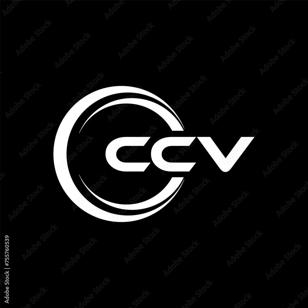 CCV letter logo design in illustration. Vector logo, calligraphy ...