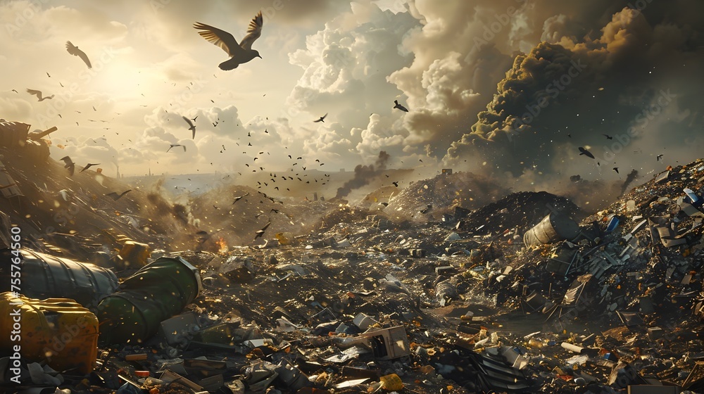 Waste Trash Pollution Landscape - A Cinematic Reminder of the Crucial ...