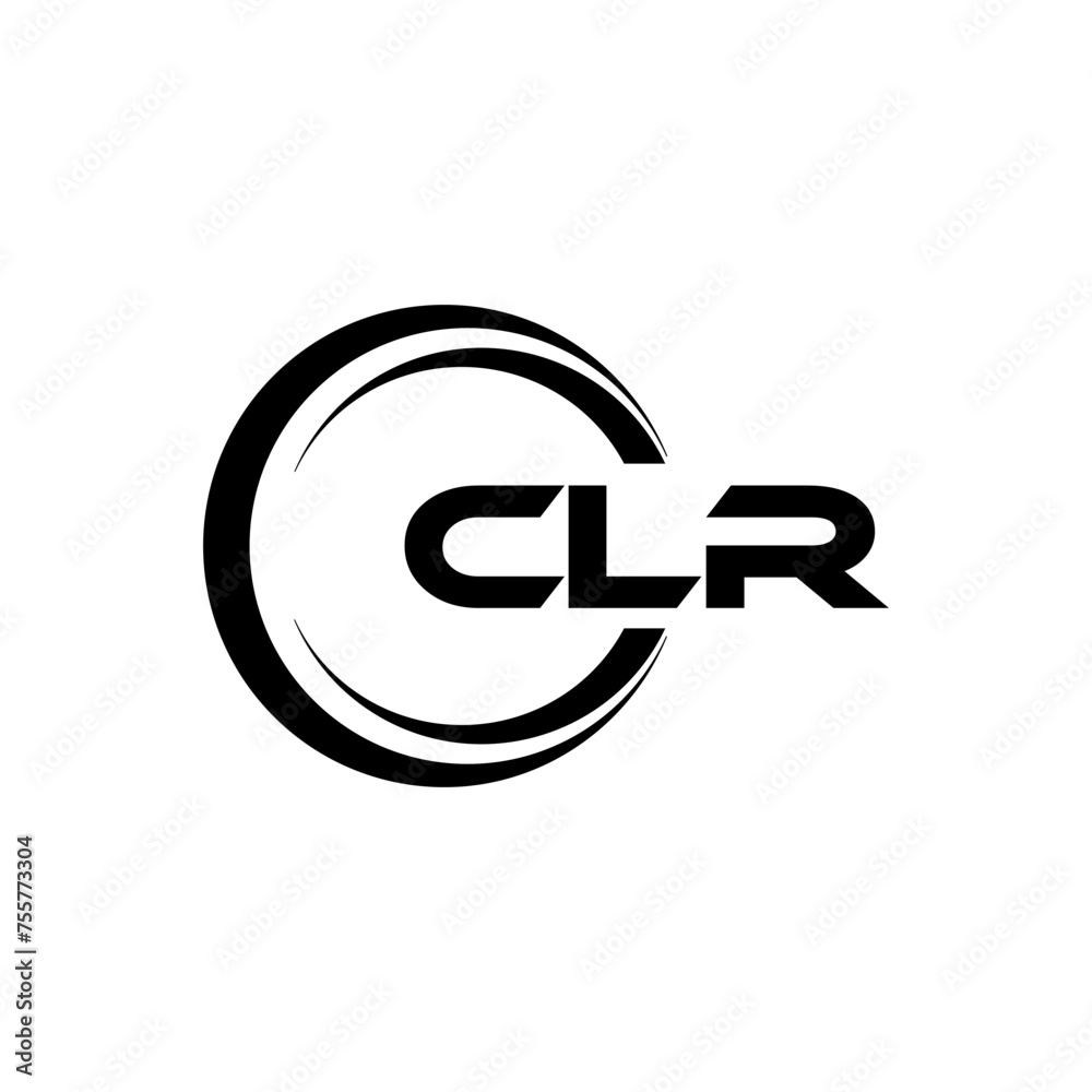 CLR letter logo design with white background in illustrator, cube logo ...
