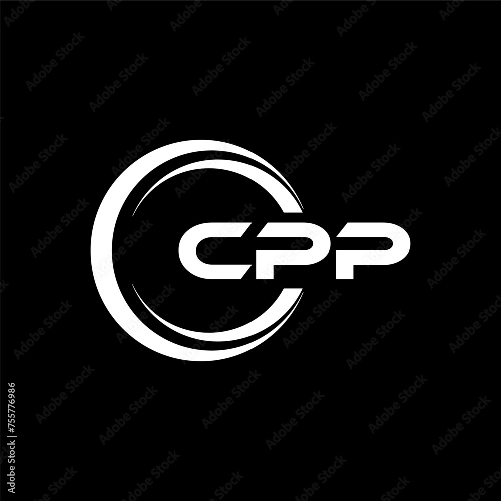 CPP letter logo design in illustration. Vector logo, calligraphy ...