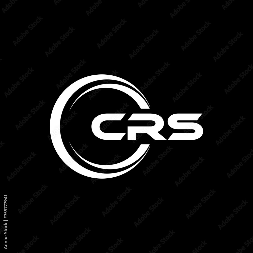 CRS letter logo design in illustration. Vector logo, calligraphy ...