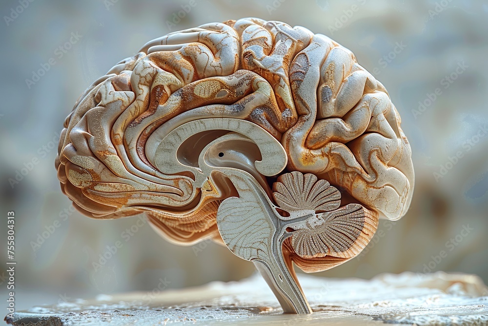 This detailed illustration showcases the brain's limbic system ...