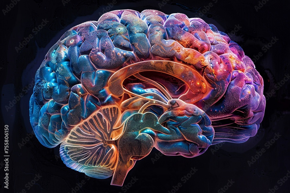 This detailed illustration showcases the brain's limbic system ...