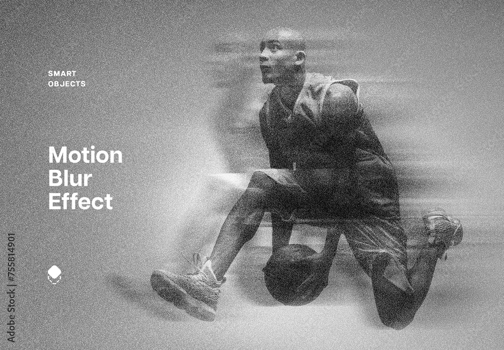 Blurred Motion Photo Effect Mockup Stock Template | Adobe Stock