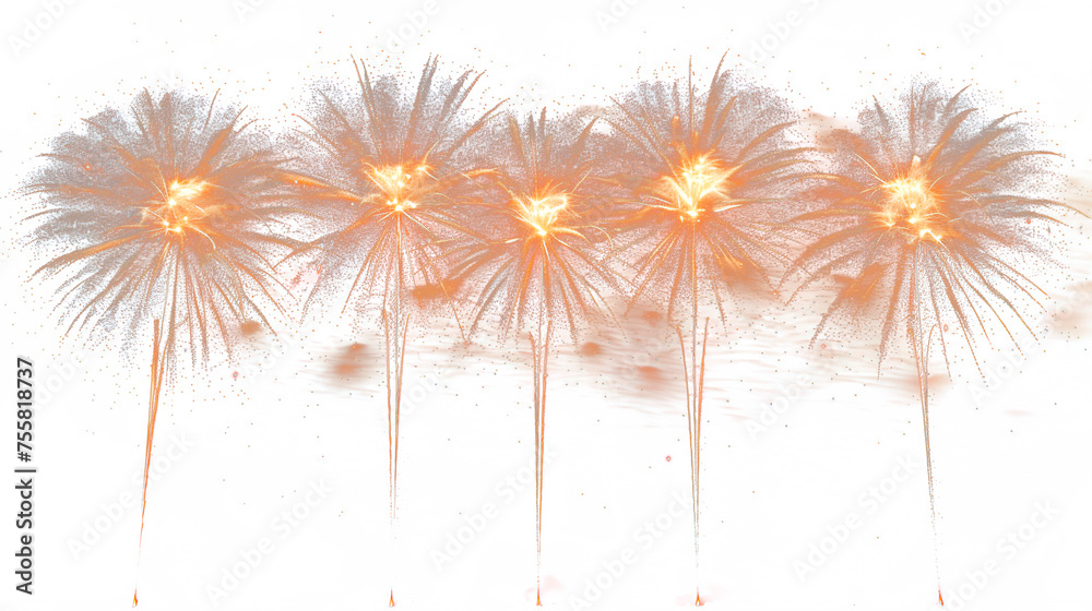 festive fireworks on an isolated transparent background. Fireworks png ...