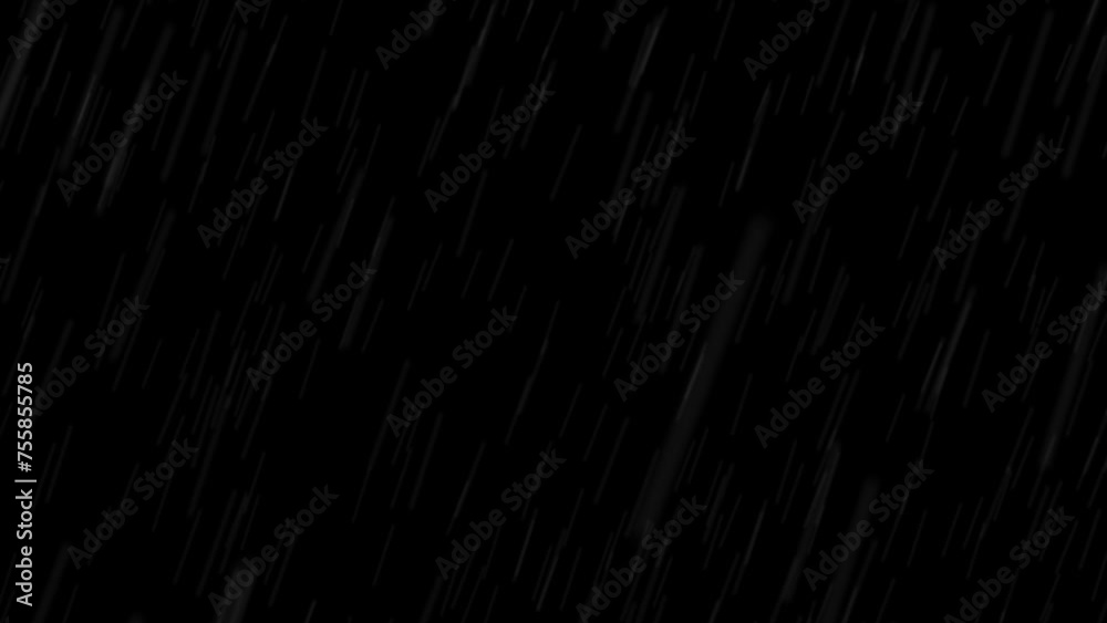 Slanting rain animation on a transparent background. Alpha channel ...