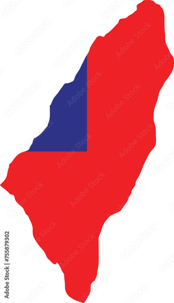 Taiwan Flag in Taiwan Map, Taiwan Map with Flag, Country Map, Taiwan ...