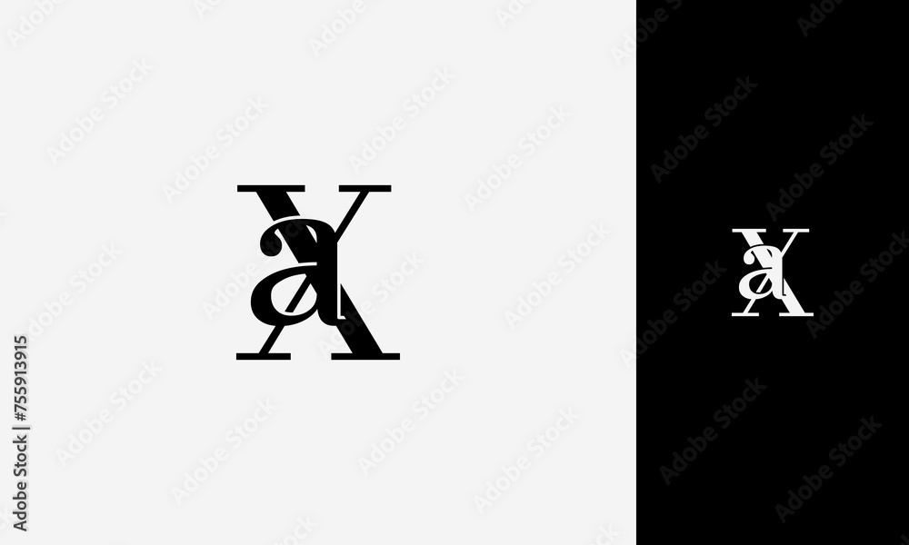 initial letter aX or Xa lowercase joined uppercase,logo vektor design ...
