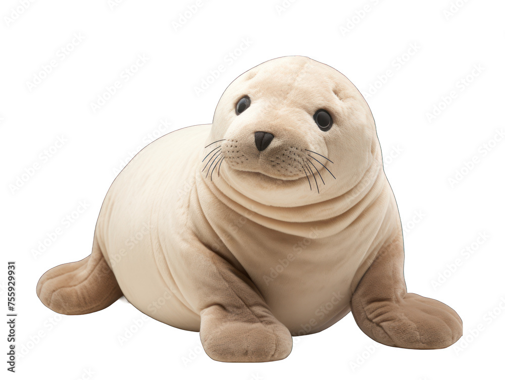 seel stuffed animal isolated on transparent background, transparency ...