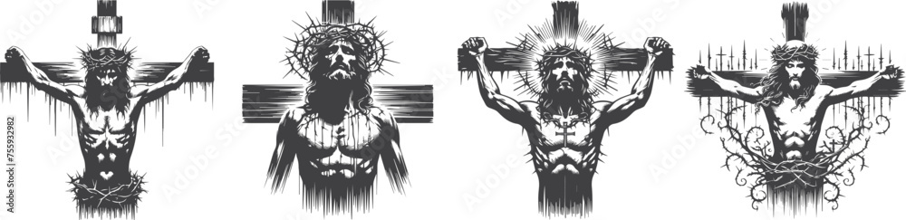 Poster jesus christ on the cross vector set – Wall Art | UkPosters