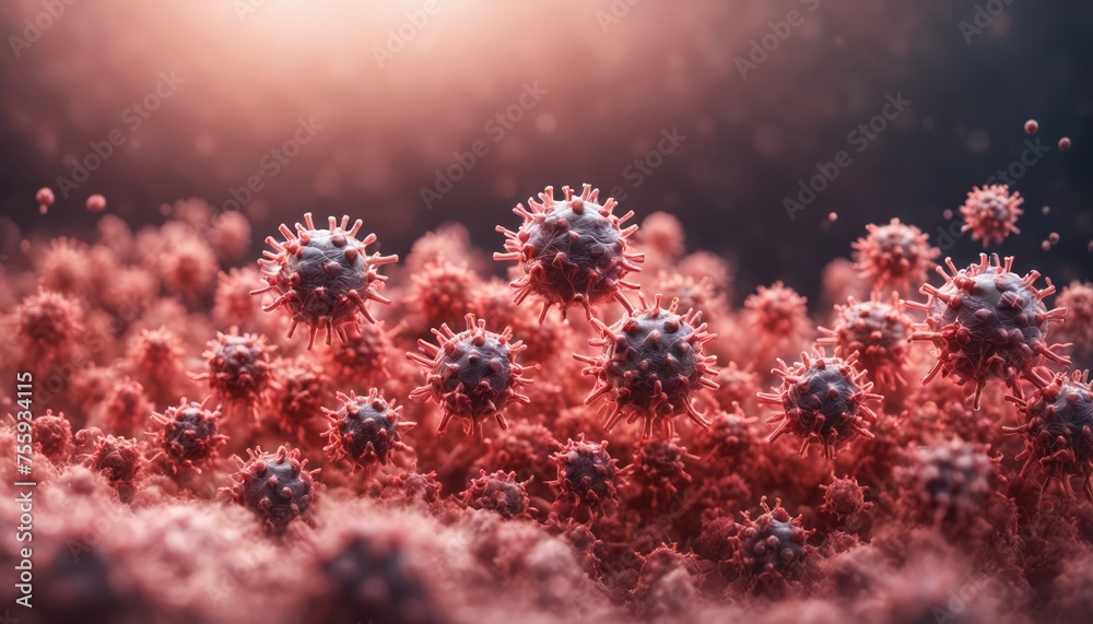 Virus Landscape with Dense Particle Fog: An intense field of virus ...