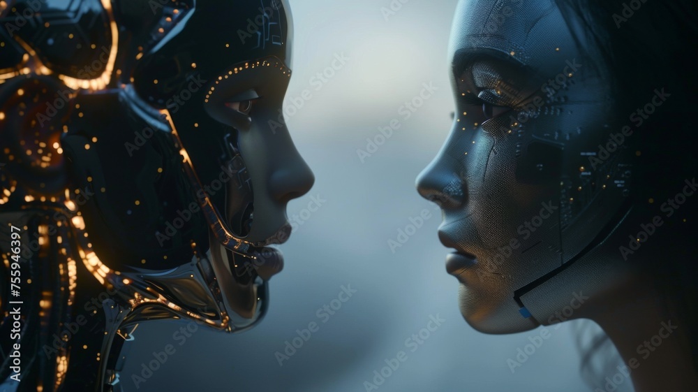 Human and robot gazing at each other - Close encounter between human ...
