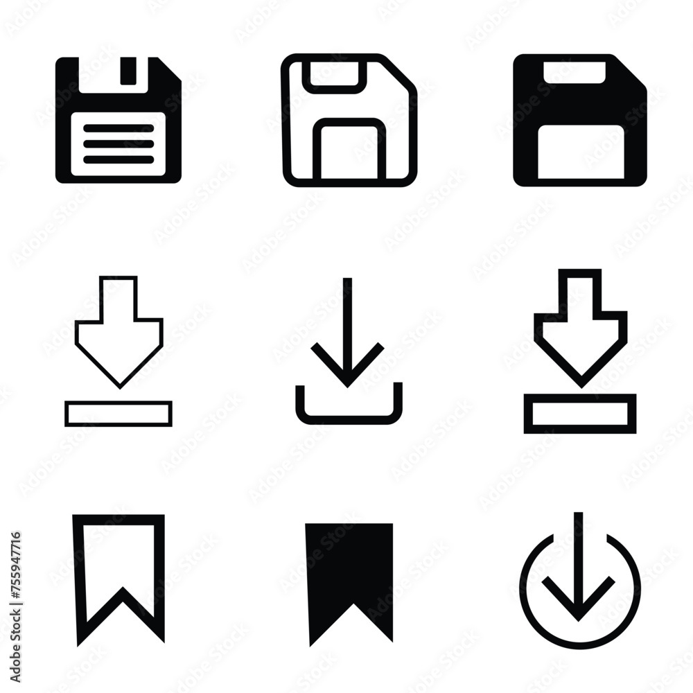 Vetor de Floppy disk icon set. save file button icon set. diskette ... Vetor de Floppy disk icon set. save file button icon set. diskette ...