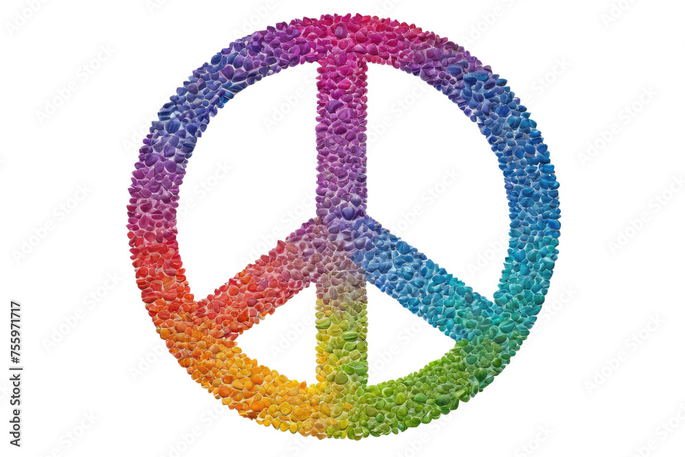 Full body peace symbol, studio lighting highlights contours, crisp ...