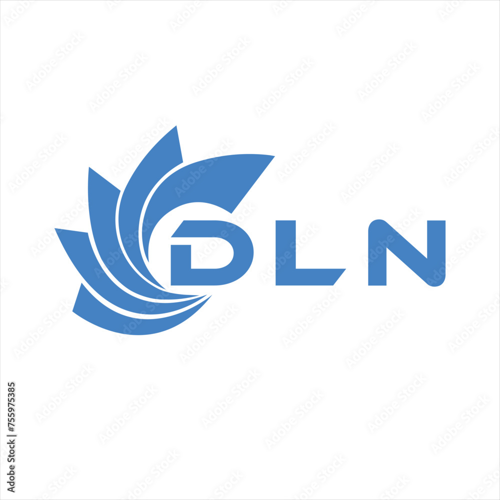 DLN letter design. DLN letter technology logo design on white ...