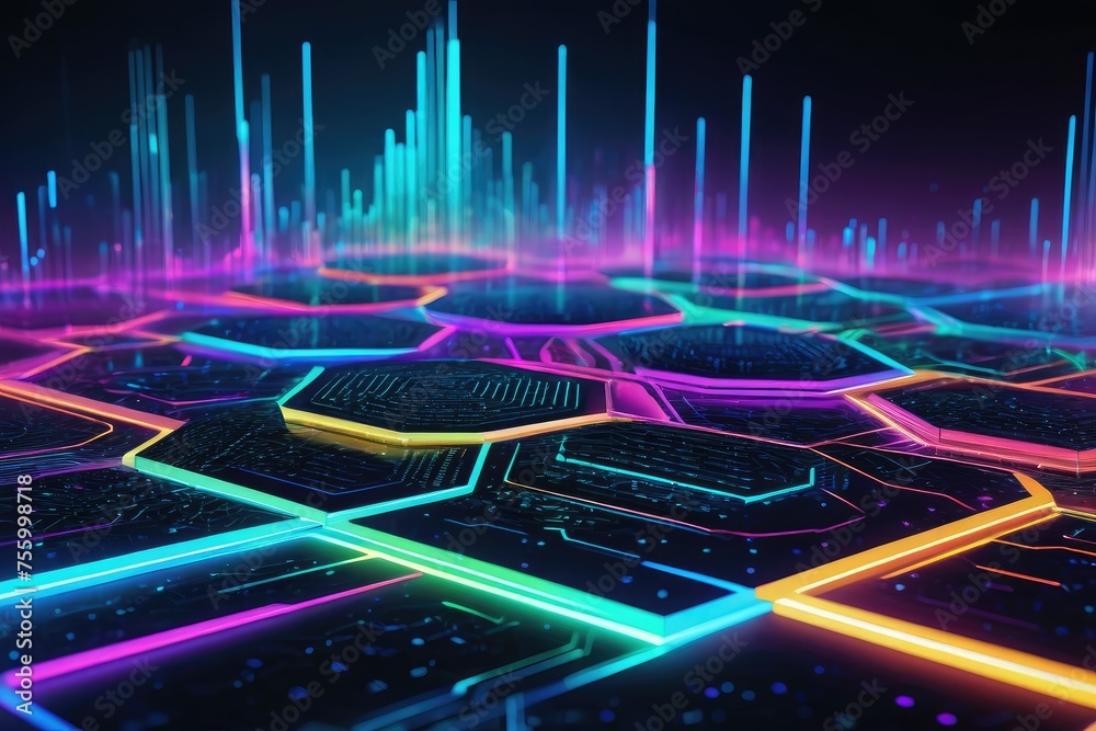 Abstract digital background illustrating technological processes ...
