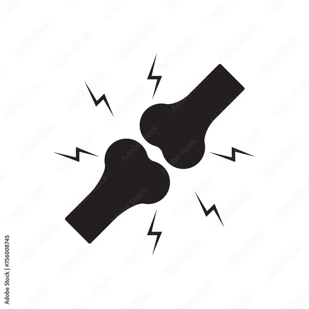 Knee bones icon design, isolated on white background, vector ...