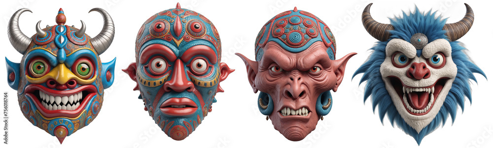 Step into the realm of nightmares as you confront four multicolored ...