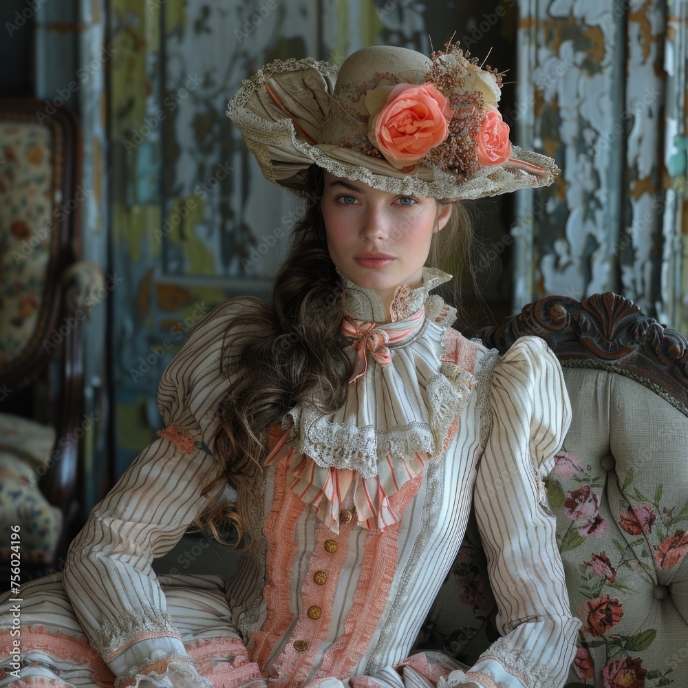 1800s fashion lifestyle, authentic setting and atmosphere, a glimpse ...