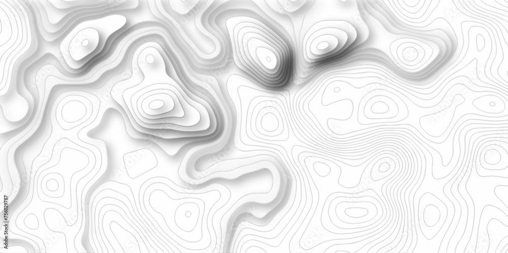 Lines Topographic contour lines vector map seamless pattern. Geographic ...